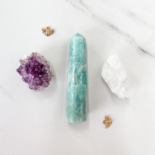 Amazonite Crystal Obelisk Tower-10.5cm - GemRox