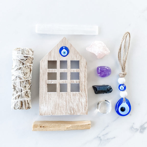 Evil Eye Mini Home Protection and Cleansing Crystal Kit - GemRox